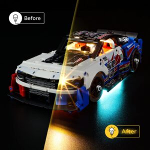 YEABRICKS LED Light for Lego-42153 Technic NASCAR Next Gen Chevrolet Camaro ZL1 Building Blocks Model (Lego Set NOT Included)