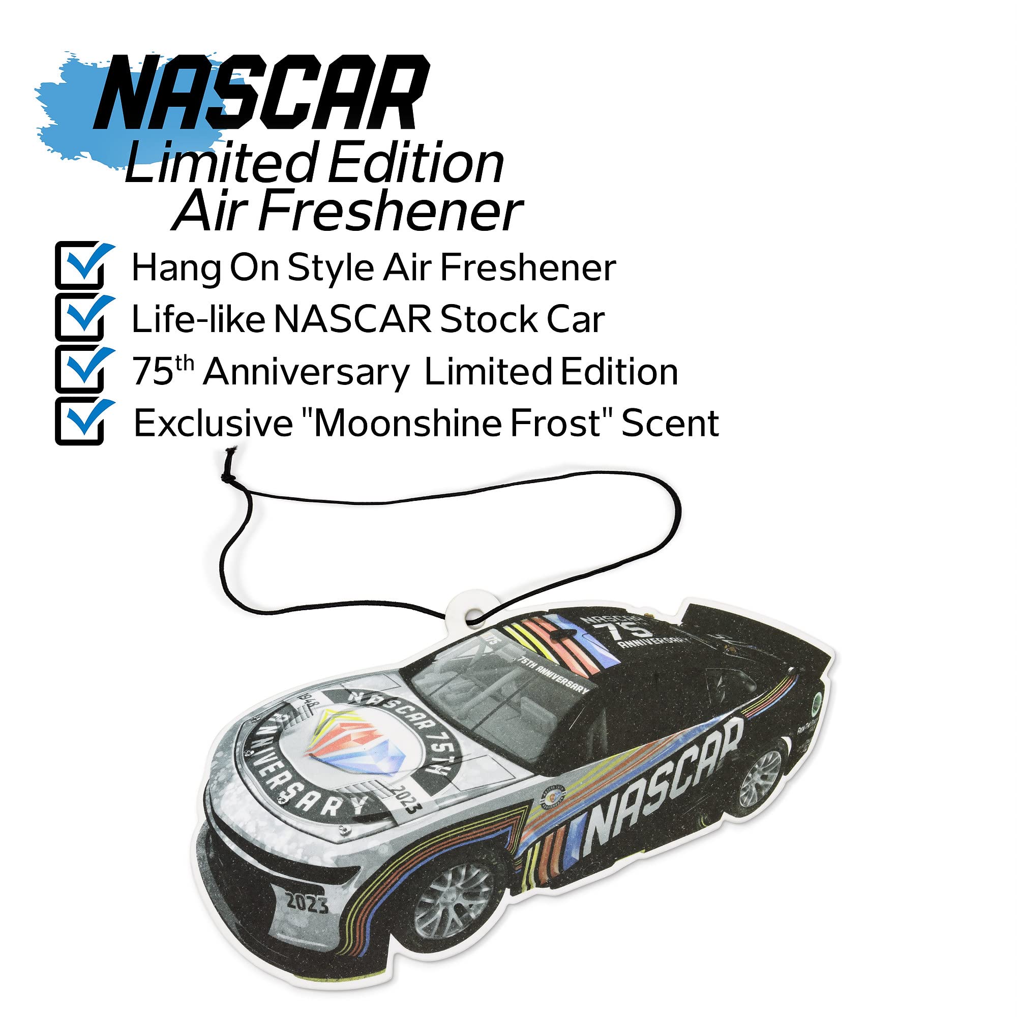 NASCAR - 75th Anniversary Limited Edition - Automotive Car Air Freshener - Moonshine Frost (Nascar/3-Pack)