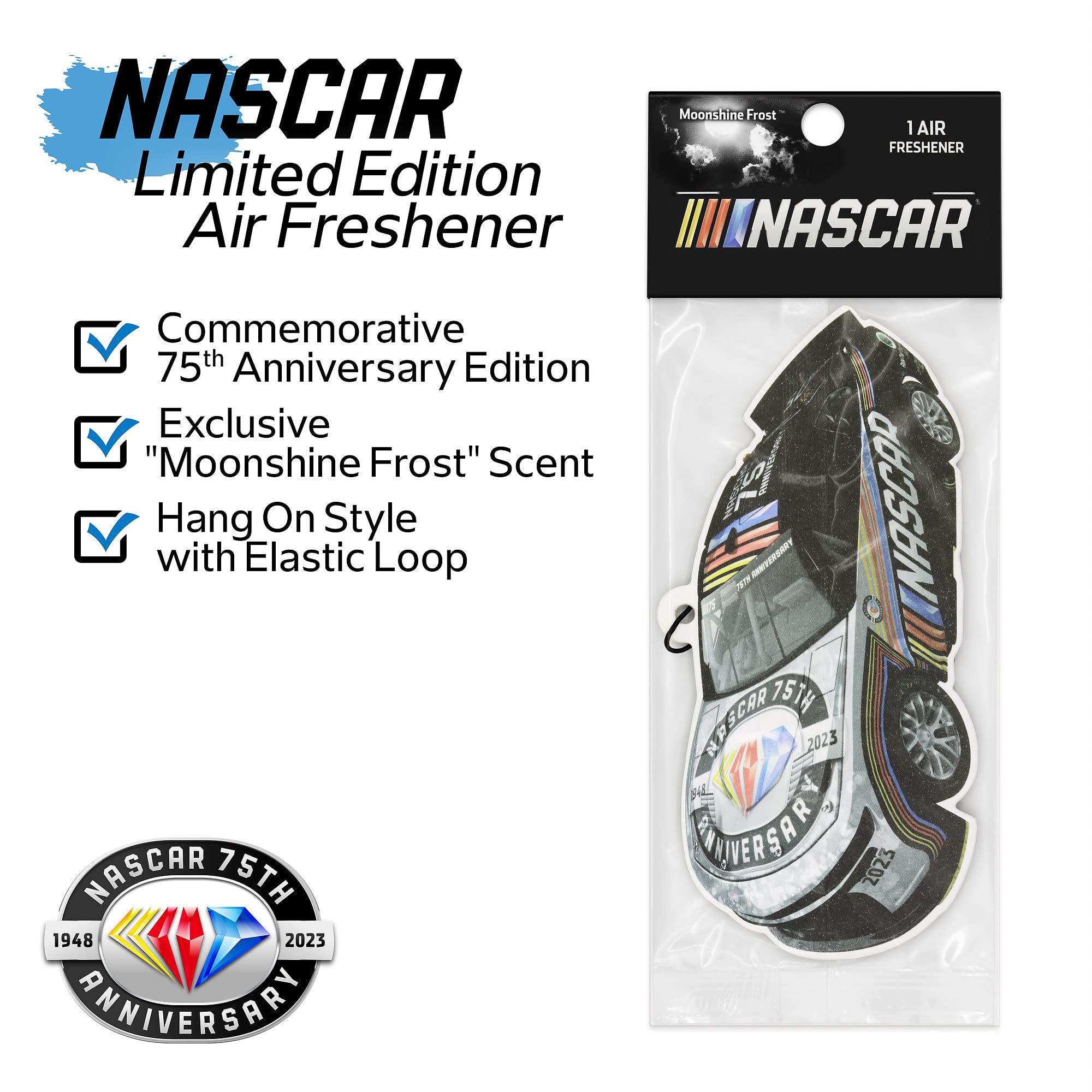 NASCAR - 75th Anniversary Limited Edition - Automotive Car Air Freshener - Moonshine Frost (Nascar/3-Pack)