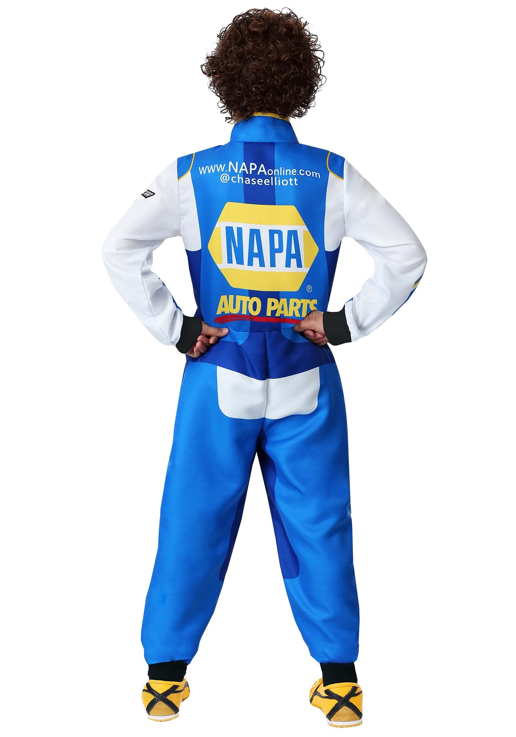 Fun Costumes NASCAR Kids Chase Elliott Suit Boys, Blue Race Car Driver Halloween X-Large