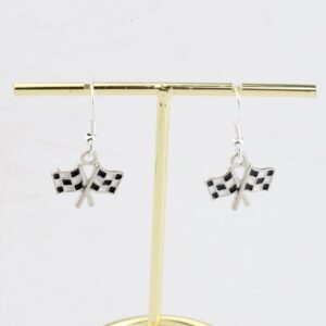 Race Charm Earring Race Day Gift Car Racing Gift Drag Racing Gift Race Earrings (Race Charm Earring)