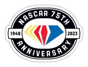 75th anniversary x nascar 4" laser cut decal