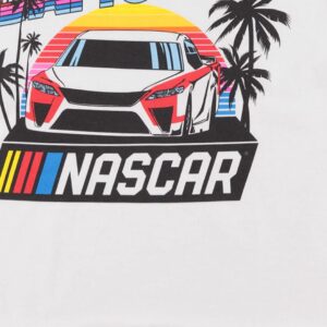 NASCAR Ladies Racing Fashion Shirt - Ladies Classic Racing Tee Crop Top Tee (White, X-Large)