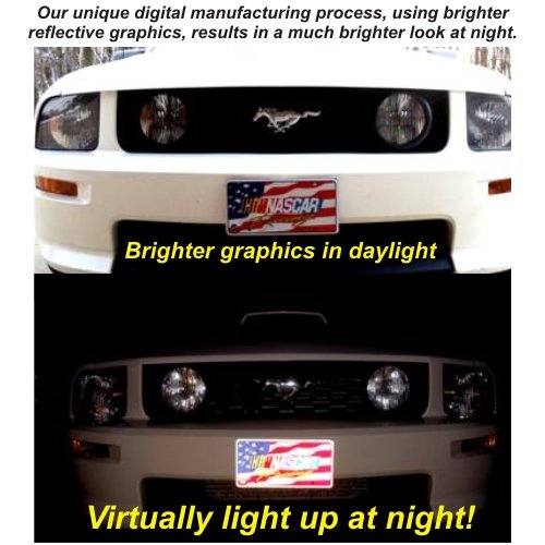 NASCAR Racing Patriotic License Plate