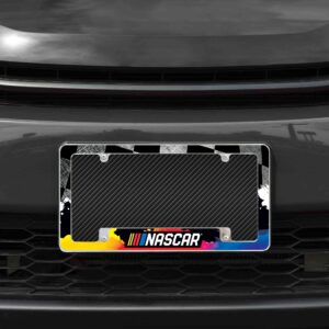 Rico Industries NASCAR Logo All Over Chrome Frame 12' x 6' Chrome All Over Automotive License Plate Frame for Car/Truck/SUV