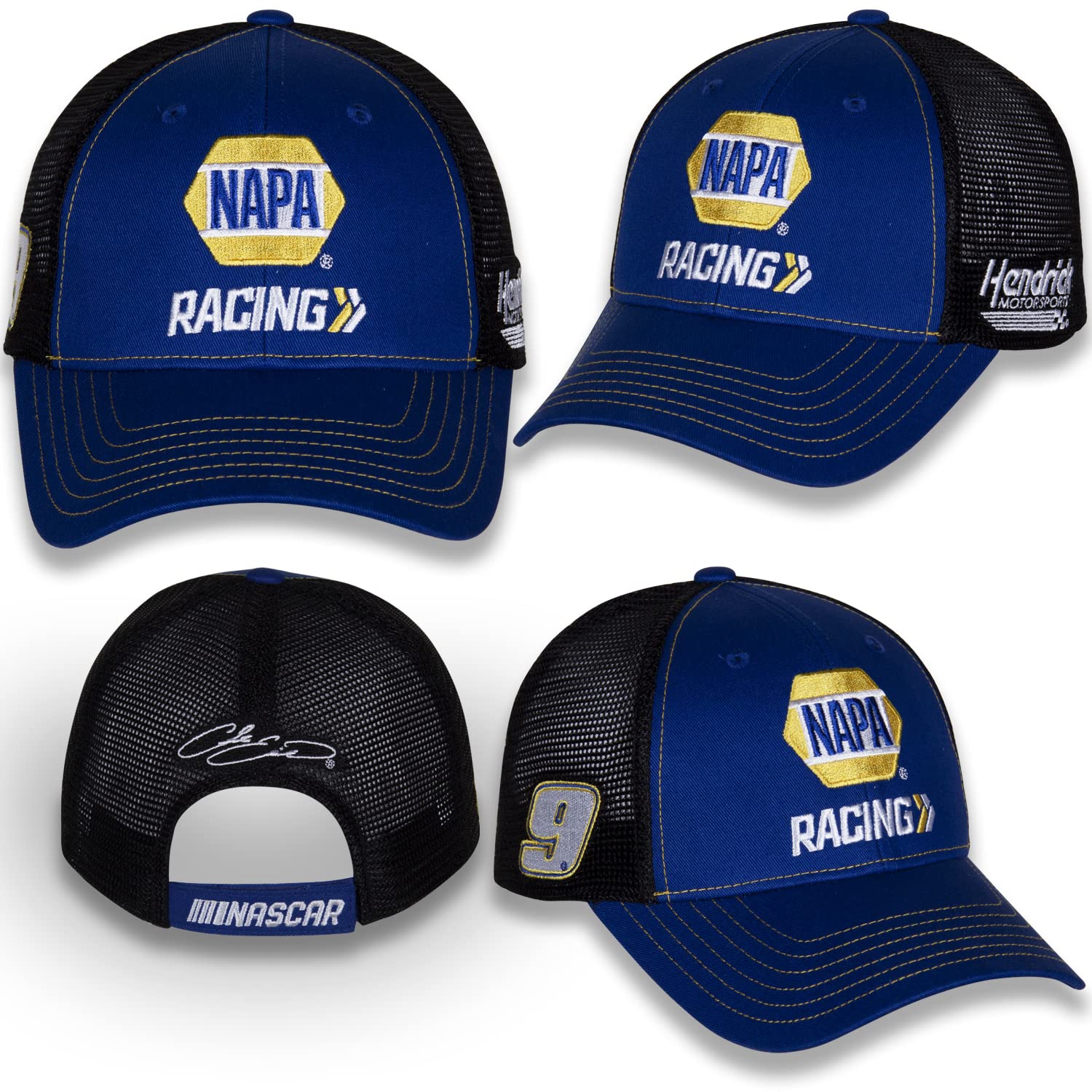 2023 Chase Elliott Sponsor Hat - NASCAR Adjustable Automotive Racing Mesh Baseball Cap