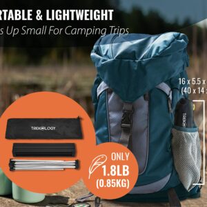 TREKOLOGY Small Camping Table Beach Table Camping Side Table That Fold Up Lightweight, Tent Table Folding Camp Table, Fold Up Camping Tables Small Folding Table Portable Outdoor