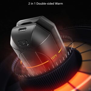 Hand Warmers Rechargeable, Dnaleao 2 Pack 4000mAh Electric Portable Pocket Heater, Heat Therapy Great for Outdoors, Hunting, Golf, Camping, Warm Gifts（Black）