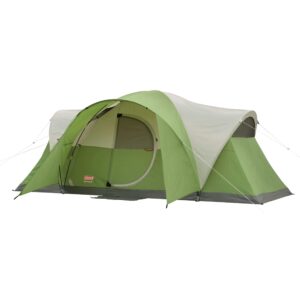 coleman 8-person tent for camping | montana tent with easy setup, green