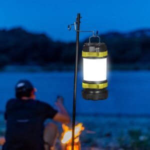 BOBKID 2 Pack Camping Lantern, Outdoor Led Camping Lantern, Rechargeable Flashlights with 1000LM, 6 Modes, 4000mAh Power Bank, IPX5 Waterproof Portable Emergency Camping Light for Hurricane Hiking