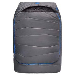 Kelty Tru.Comfort Doublewide 20 Degree Two Person Synthetic Sleeping Bag for Couples & Family Camping, Dark Shadow