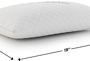 Nappler Small Shredded Memory Foam Pillow for Travel and Camping - Compressible Medium Firm Bed Pillow, Contoured Support, Breathable Cover, Machine Washable, Ideal Backpacking, Airplane and Car