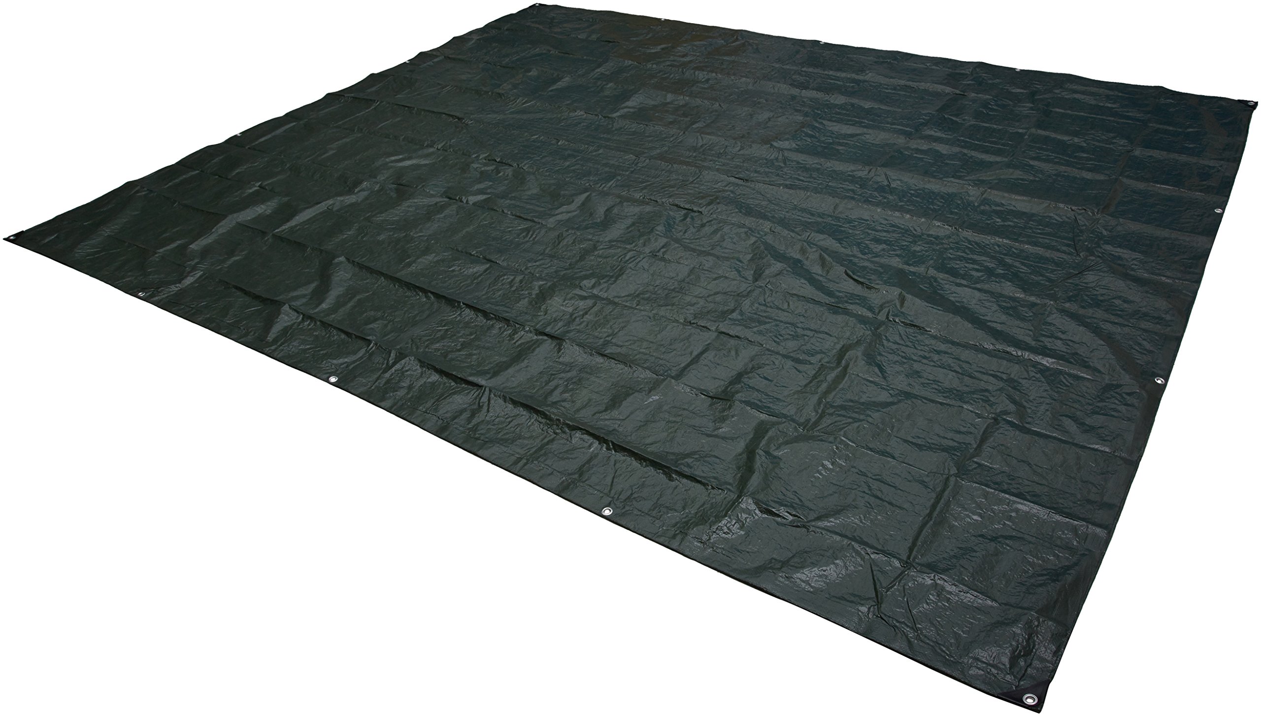 Amazon Basics Waterproof Camping Tarp, 9.5 ft × 11.3 ft, Dark Green