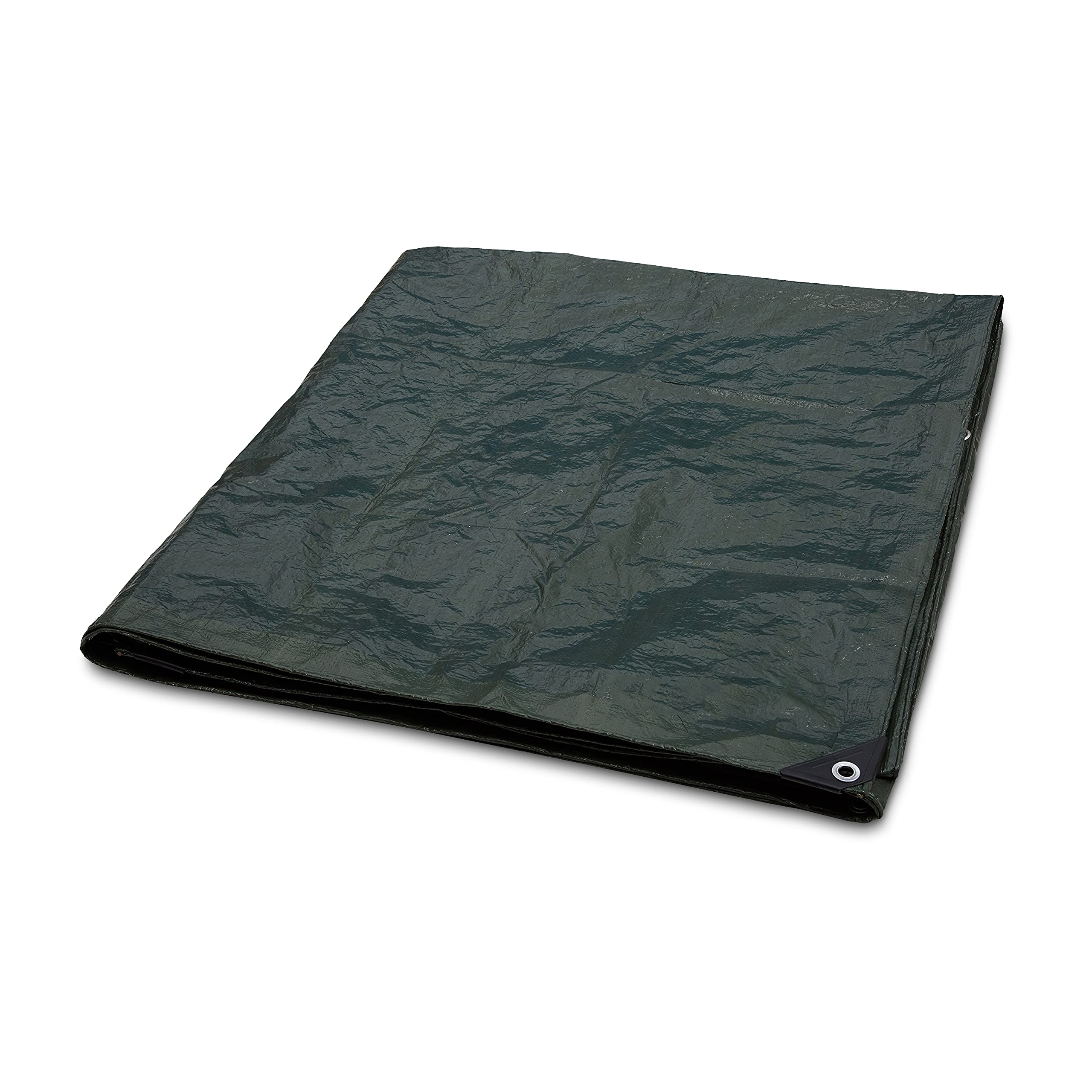 Amazon Basics Waterproof Camping Tarp, 9.5 ft × 11.3 ft, Dark Green