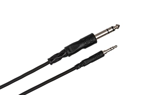 Hosa CMS-103 3.5 mm TRS to 1/4" TRS Stereo Interconnect Cable, 3 Feet