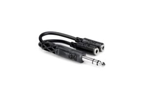 hosa ymp-234 1/4" trs to dual 3.5 mm trsf y cable black