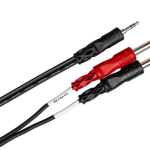 HOSA STP-204 1/4" TRS to Dual 1/4" TS Insert Cable, 4 Meters CMP-159 3.5 mm TRS to Dual 1/4" TS Stereo Breakout Cable, 10 Feet, Black, 1-Pack