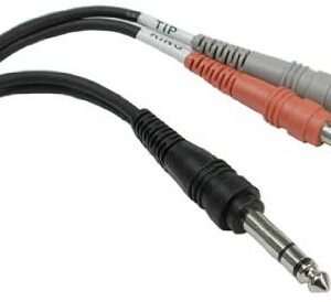 HOSA STP-204 1/4" TRS to Dual 1/4" TS Insert Cable, 4 Meters CMP-159 3.5 mm TRS to Dual 1/4" TS Stereo Breakout Cable, 10 Feet, Black, 1-Pack