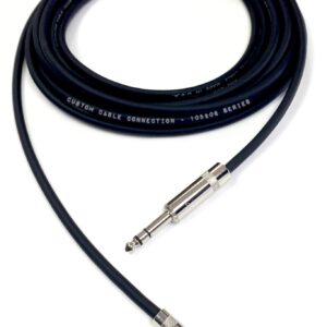 15 Foot Pro Audio 1/4 inch (6.35mm) TRS to 1/8 inch (3.5mm) TRS Balanced Cable by Custom Cable Connection