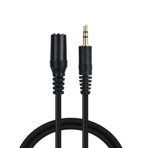 pasow 3.5mm stereo male to female extension audio cable cord (1 feet)