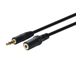 Pasow 3.5mm Stereo Male to Female Extension Audio Cable Cord (1 Feet)