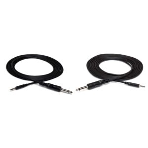 hosa cmp-103 1/4" ts to 3.5 mm trs mono interconnect cable, 3 feet & cmp-303 3.5 mm ts to 1/4" ts mono interconnect cable, 3 feet