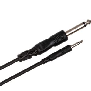 HOSA CMP-103 1/4" TS to 3.5 mm TRS Mono Interconnect Cable, 3 Feet & CMP-303 3.5 mm TS to 1/4" TS Mono Interconnect Cable, 3 feet