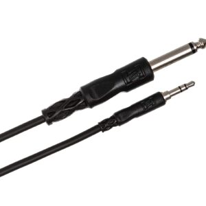 HOSA CMP-103 1/4" TS to 3.5 mm TRS Mono Interconnect Cable, 3 Feet & CMP-303 3.5 mm TS to 1/4" TS Mono Interconnect Cable, 3 feet