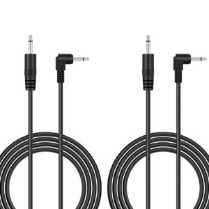 bolvek 2 pack 6ft 3.5mm 1/8" male ts mono plug to 90 degree right angle 3.5mm male mono jack audio cable