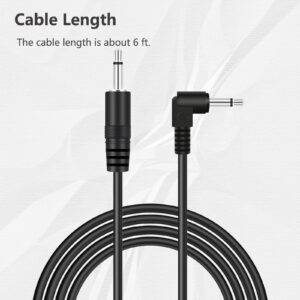 Bolvek 2 Pack 6ft 3.5mm 1/8" Male TS Mono Plug to 90 Degree Right Angle 3.5mm Male Mono Jack Audio Cable