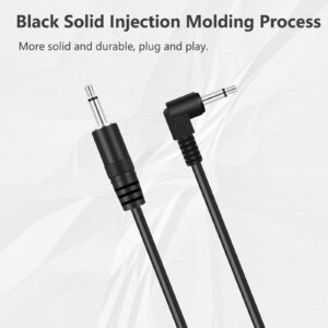 Bolvek 2 Pack 6ft 3.5mm 1/8" Male TS Mono Plug to 90 Degree Right Angle 3.5mm Male Mono Jack Audio Cable