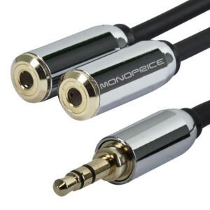 Monoprice 6-Inch 3.5mm Stereo Splitter for Mobile - Retail Packaging