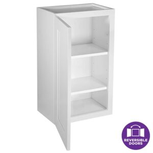 Design House 543124 Brookings Unassembled RTA (Ready-to-Assemble) Shaker Style Wall Kitchen Cabinet, 21x36x12, White