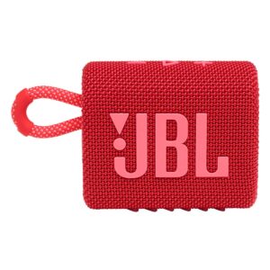 jbl go 3: portable speaker with bluetooth, built-in battery, waterproof and dustproof feature - red (jblgo3redam)