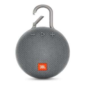 jbl clip 3, gray - waterproof, durable & portable bluetooth speaker - up to 10 hours of play - includes noise-cancelling speakerphone & wireless streaming