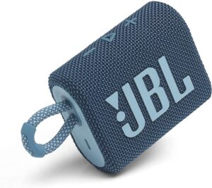 jbl go 3 waterproof wireless portable bluetooth speaker - blue (renewed)