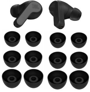 replacement ear tips eartips ear plug ear gels compatible with jbl vibe 200tws earbuds,jnsa silicone ear tip replacement for jbl vibe 200tws,s/m/l 6 pairs,black 532