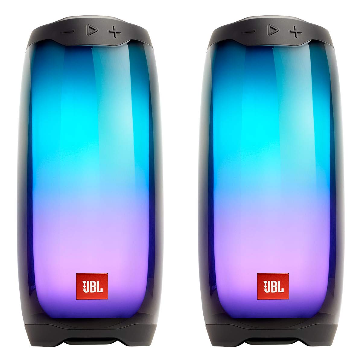 JBL Pulse 4 Wireless Bluetooth IPX7 Waterproof Speaker Pair Bundle - Black