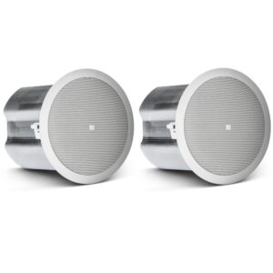 jbl professional control 16c/t two-way 6.5-inch coaxial ceiling loudspeaker, white, sold as pair