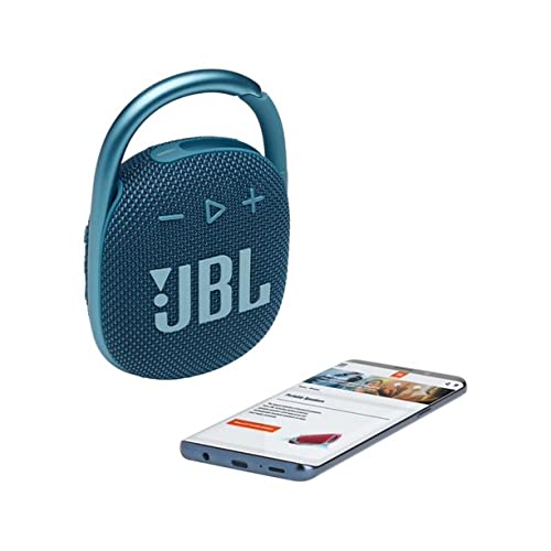 JBL Clip 4 Waterproof Portable Bluetooth Speaker Bundle with Megen Protective Hardshell Case (Blue)