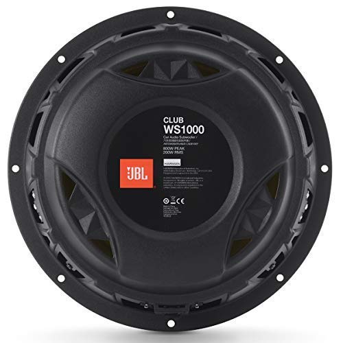 JBL Club WS1000 800W 10" Club Series 2 or 4-Ohm Selectable Shallow-mount Subwoofer