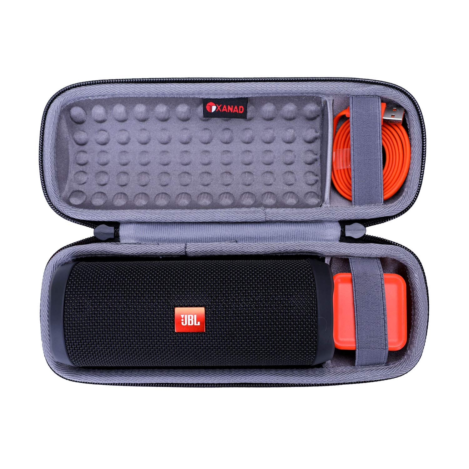 XANAD Case for JBL Flip 4/3 or Flip Essential 2/1 or Sonos Roam 2/1 Waterproof Portable Bluetooth Speaker Speaker Hard Storage Carrying Protective Bag Grey