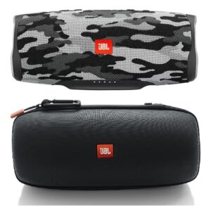 jbl charge 4 black/white camouflage bluetooth speaker with jbl authentic carrying case