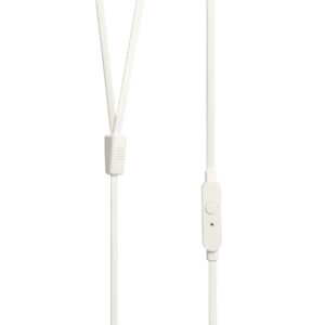 JBL T210 Pure Bass in-Ear Headphones with Microphone - White