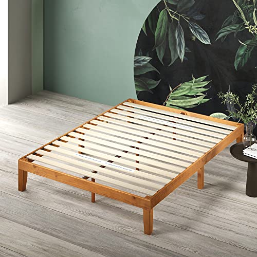 ZINUS Alexia Wood Platform Bed Frame / Solid Wood Foundation / No Box Spring Needed / Wood Slat Support / Easy Assembly, Rustic Pine, Full