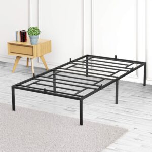 alkmaar twin bed frame,14 inch black metal twin bed frame,no box spring needed twin size platform bed frame (twin), queen