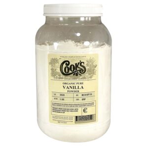 cook’s, organic madagascar pure vanilla powder | world’s finest gourmet fresh premium vanilla for cooking, baking, & flavoring, 5 lb