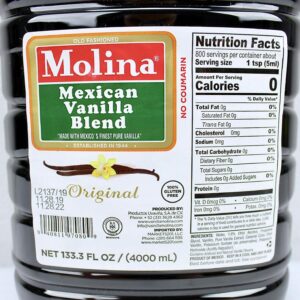 Molina Vanilla - Mexican Vanilla 133.3 FL oz / 4000 ml