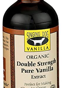 Singing Dog Organic Double Strength Pure Vanilla Extract, 4oz