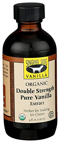 Singing Dog Organic Double Strength Pure Vanilla Extract, 4oz